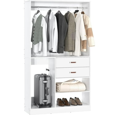 Twin Fins 32" Modern White Closet System with Spacious Storage - 3 ...