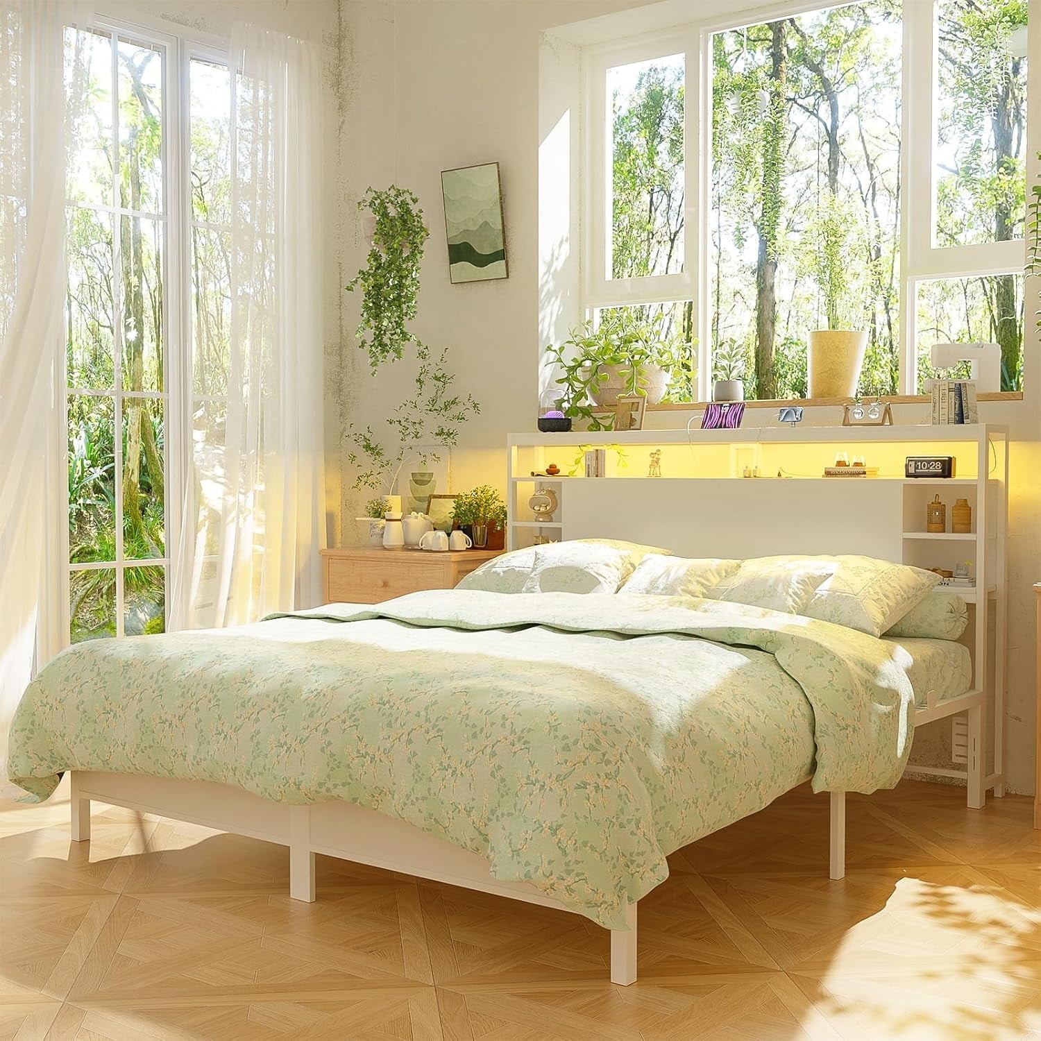 Homieasy King Headboard with Storage, Headboards with Power Outlets and ...