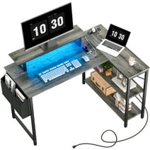 Freedom Desk with USB Ports Made of Solid American Oak - Walmart.com