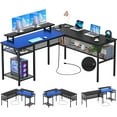 Homieasy Reversible L-Shaped Multi-function Computer Desk, Dual Tables ...
