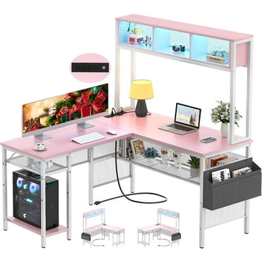 HomCom Industrial Style Double Sided Computer Desk with Strong Steel ...