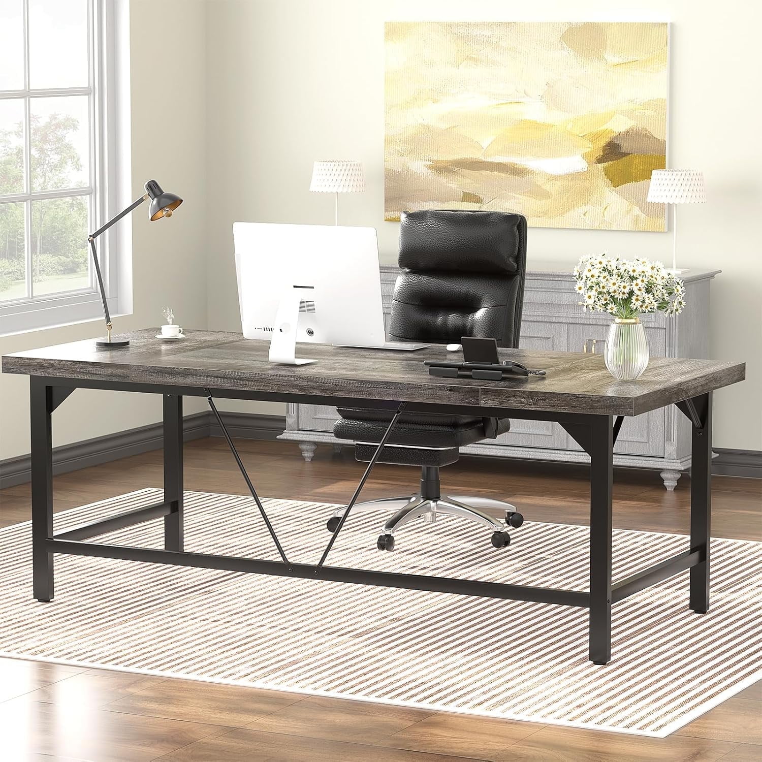 Homieasy Large Desk, 70.8 x 31.5 Inch Extra Long Executive Computer ...
