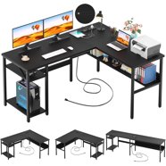 Mainstays 4-Cube Storage Desk, Warm Walnut - Walmart.com