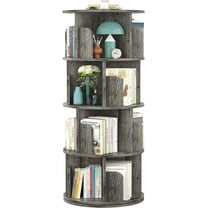 Free Shipping! Qunbio 5 Tier Rotating Bookshelf, 360 Degrees Revolving ...