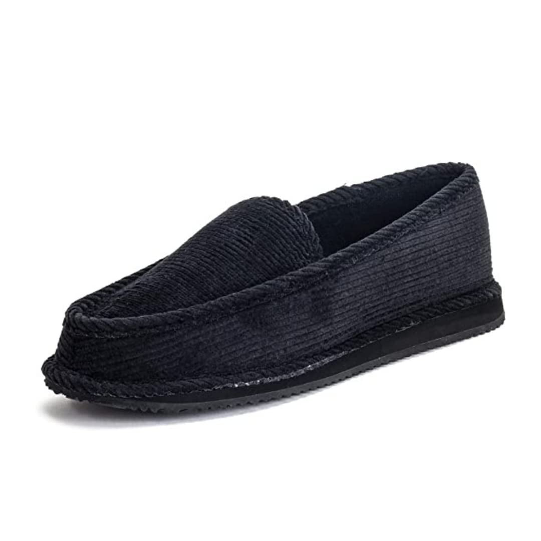 Homiegear Black House Slippers Anti-slip Mens Loafers | House Slippers ...