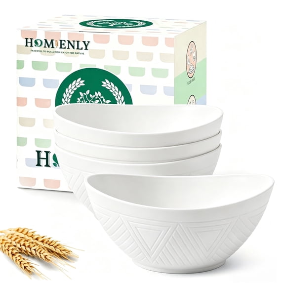 Homienly Wheat Straw Serving Bowls Unbreakable Serving Bowls for ...