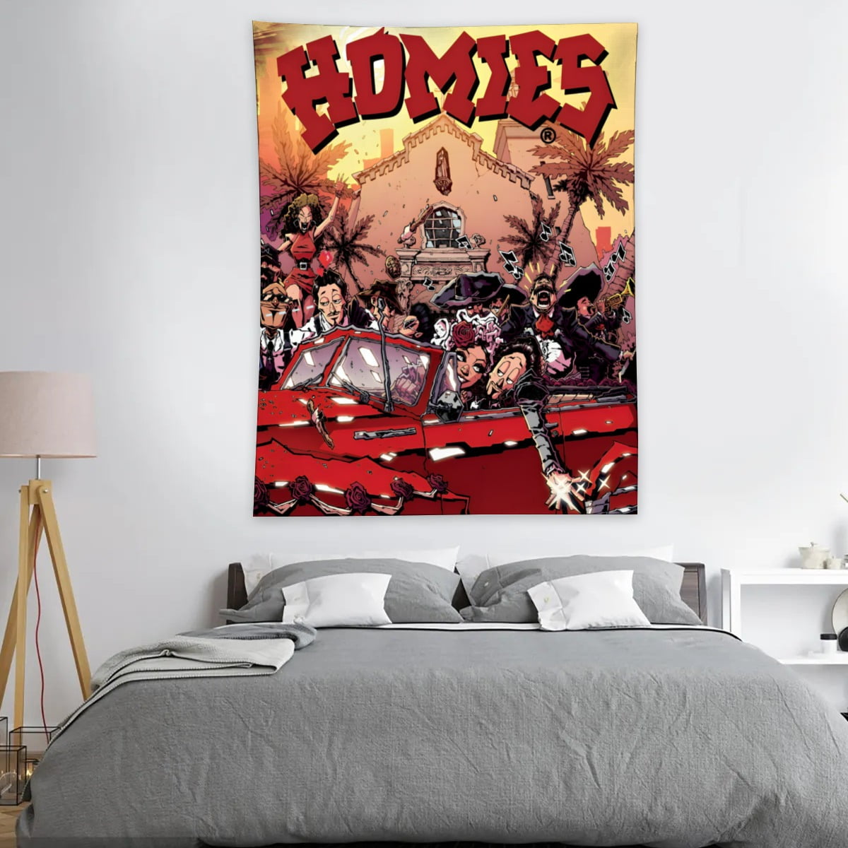 Homies Tapestry Gift Wall Hanging Backdrop for Room Bedroom Girls Or ...