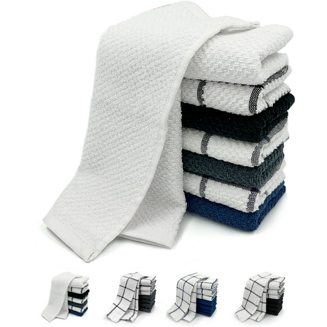 Homieway Dish Rags for Washing Dishes, 8 Pack Mixed Color Dish Cloths ...