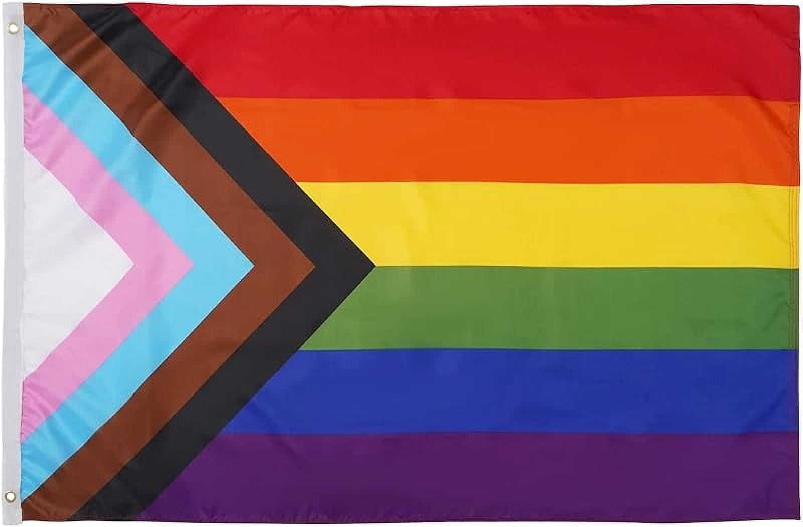 Homissor Progress Pride Rainbow Flag 3x5 ft- LGBT Community Gay Pride ...