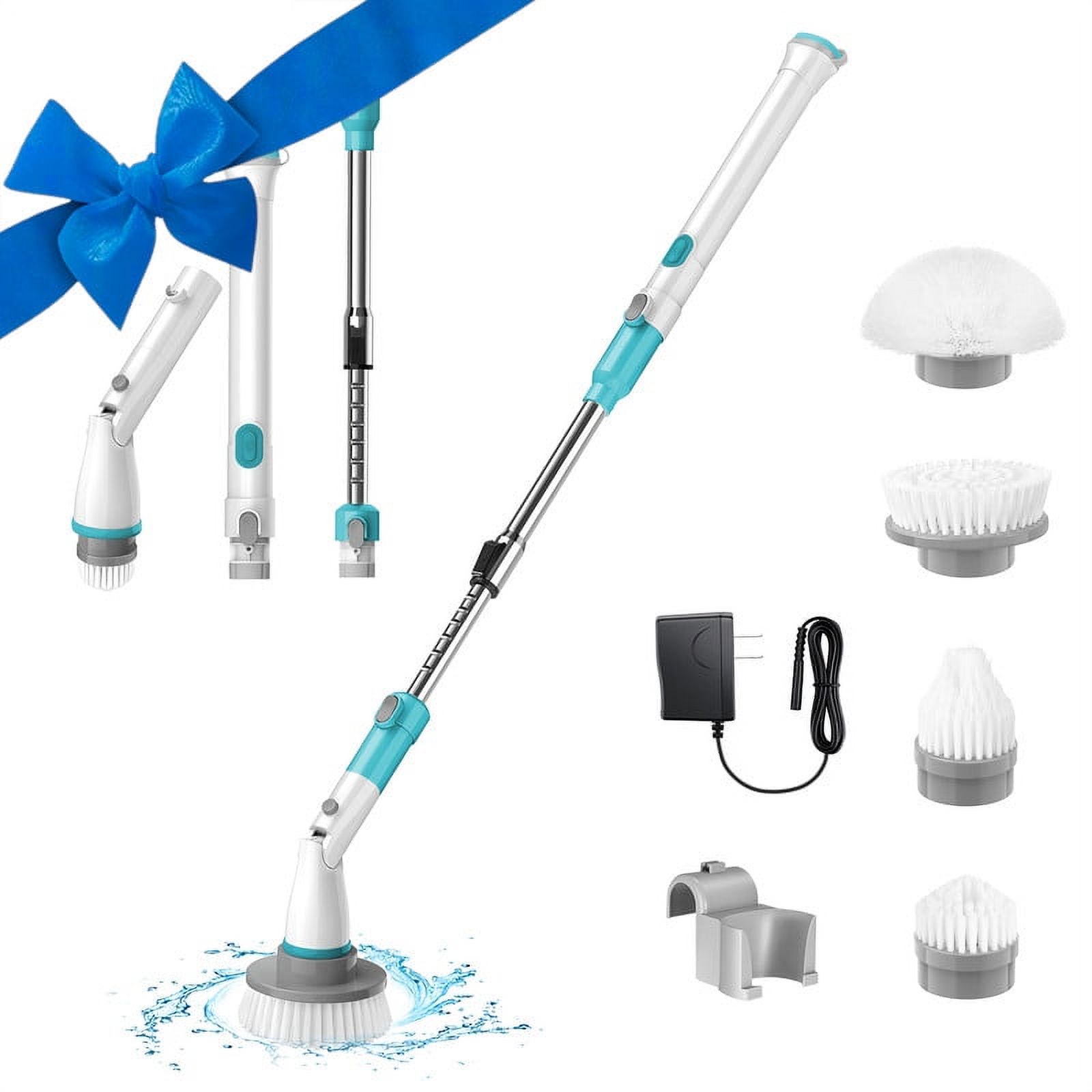 Homitt Electric Cleaner, 350RPM, Cordless Bathroom Scrubber, 4 ...