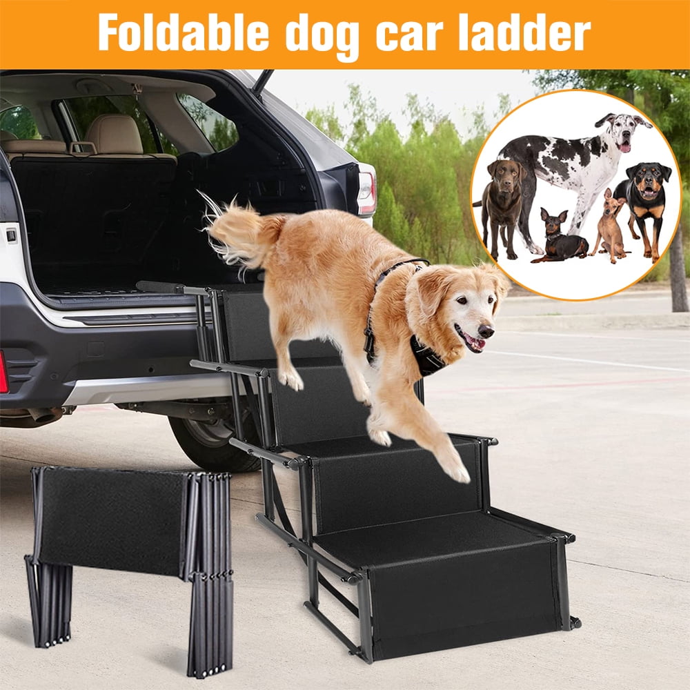 Homitt Portable Folding Pet Ramp Steps Dog Steel Ladder with Stairs for ...
