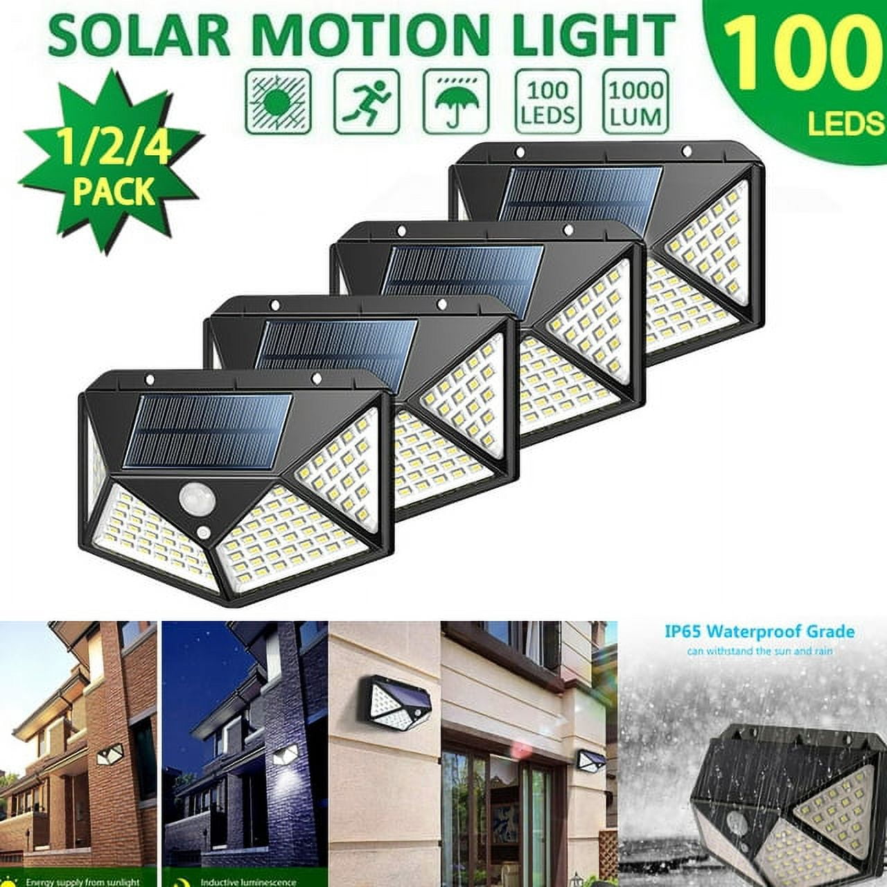 Homitt Solar Lights Outdoor, Super Bright Motion Sensor Light, 270 ...