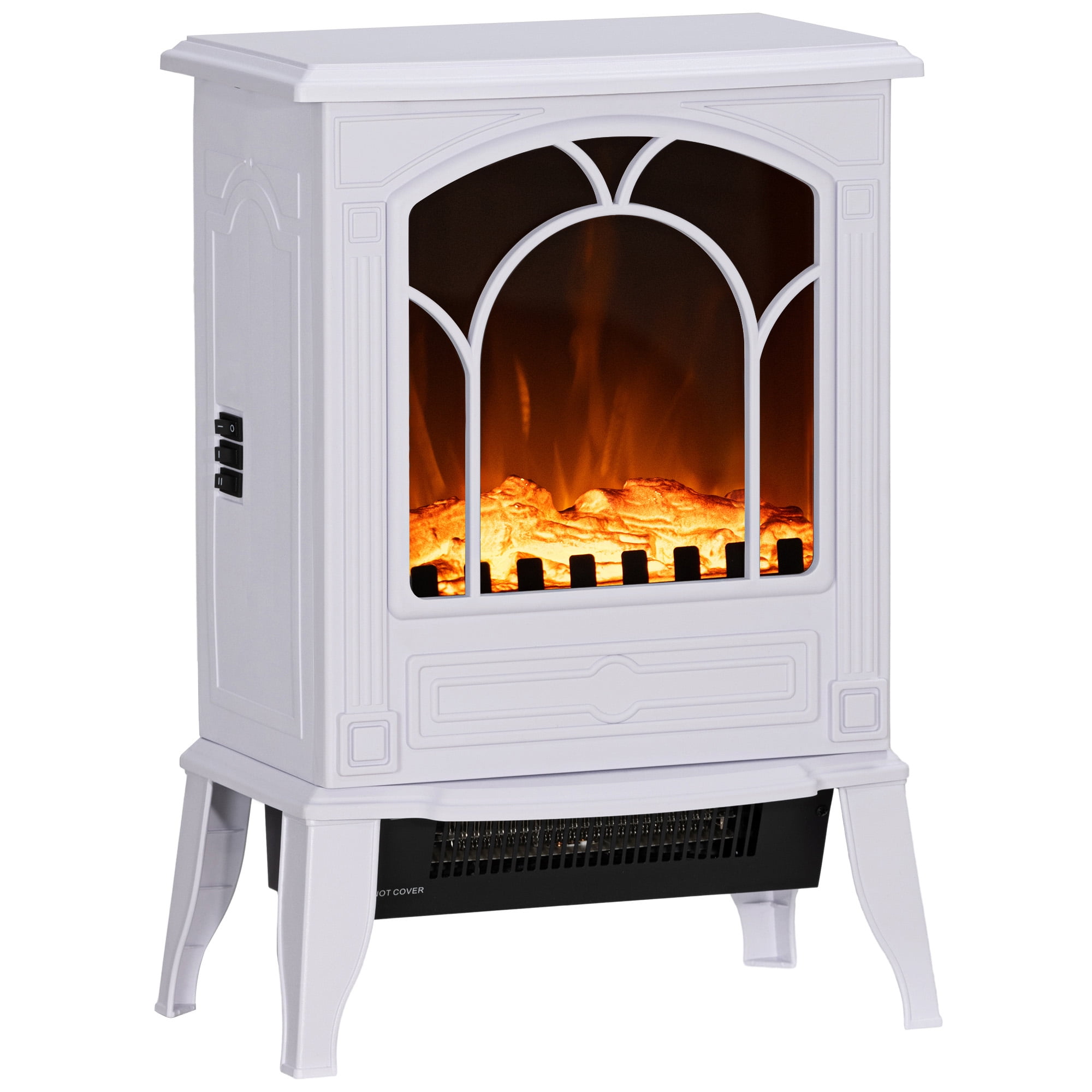 Homiyad 22" Free Standing Electric Fireplace Stove, Fire Place Heater ...