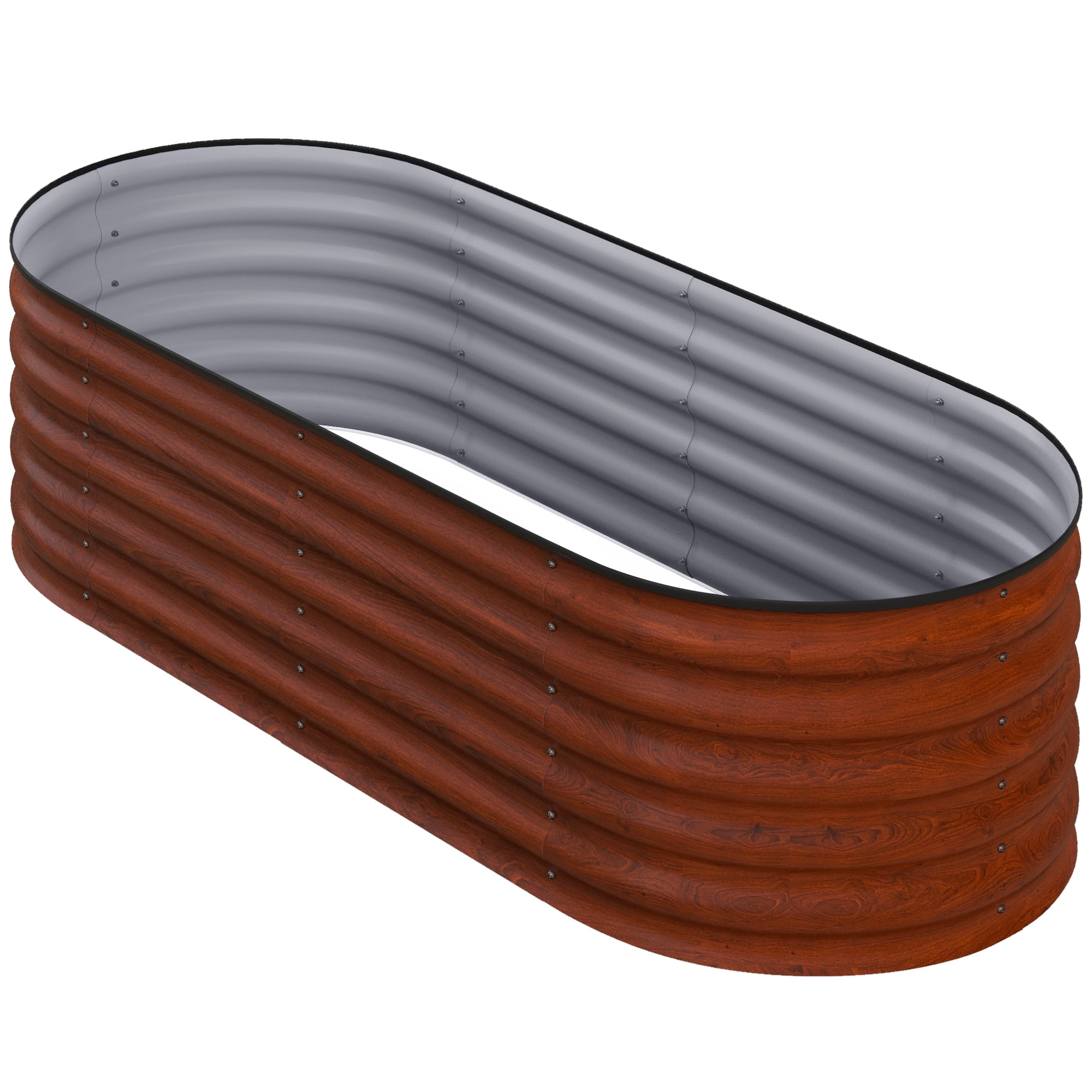 Homiyad 4.9x2ft Metal Planter Box with Safety Edging Metal Planter Box ...