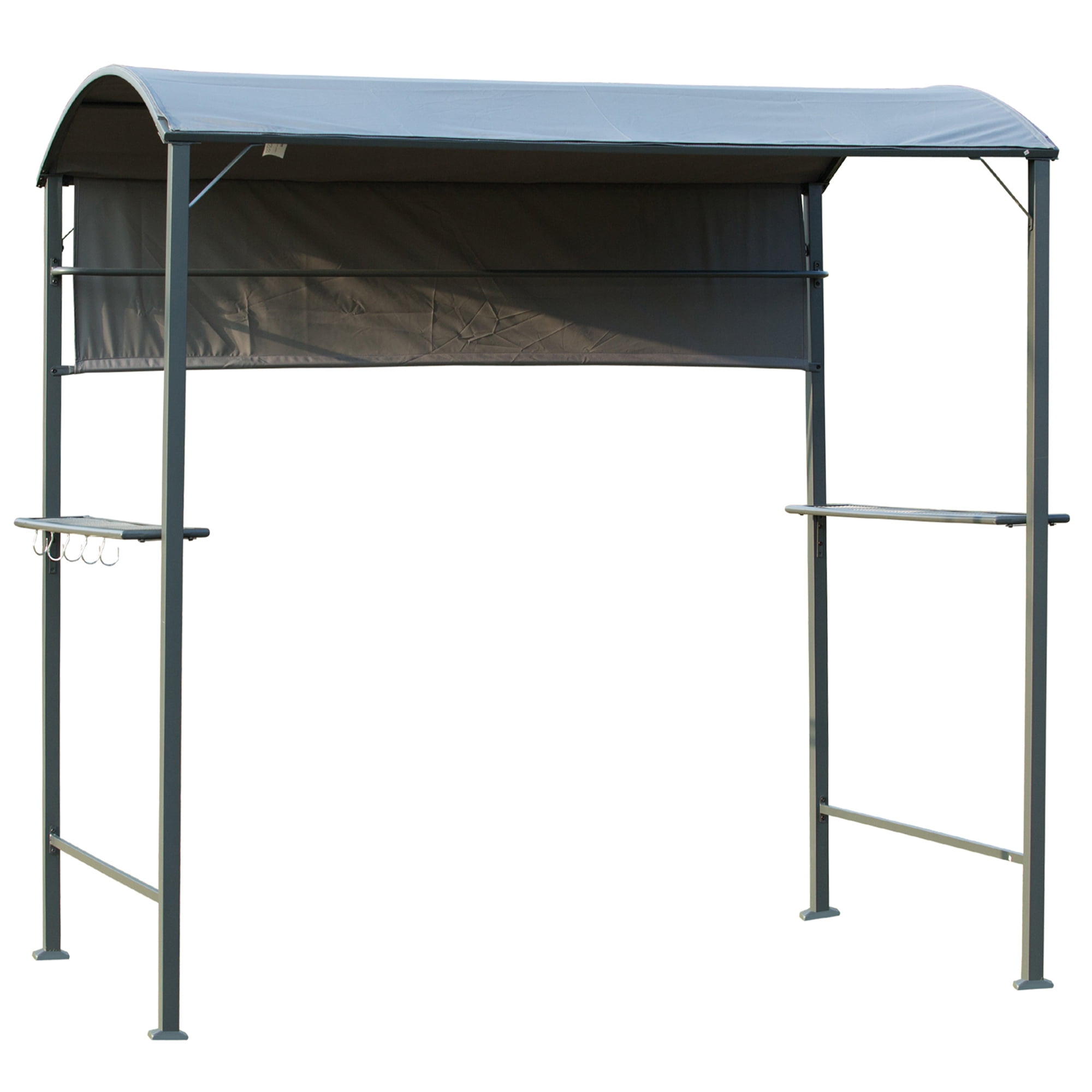Homiyad 7FT Grill Gazebo BBQ Canopy with Sun Shade Panel Side Awning, 2 ...