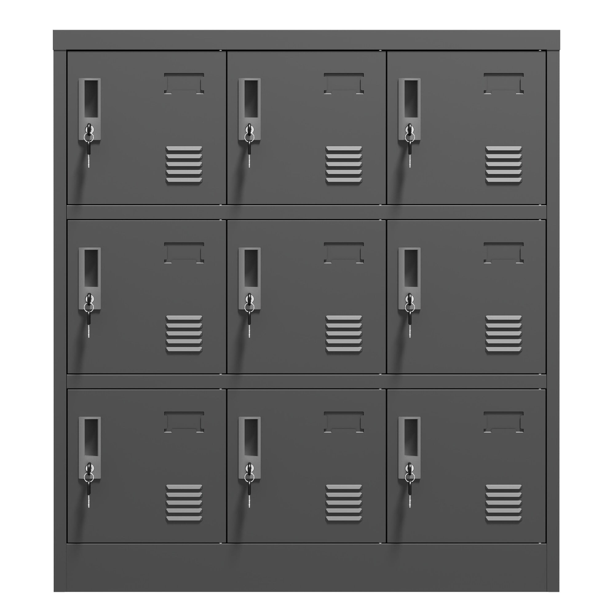 Homiyad 9-Door Employee Storage Locker, Metal Lockers for Office, Gym ...