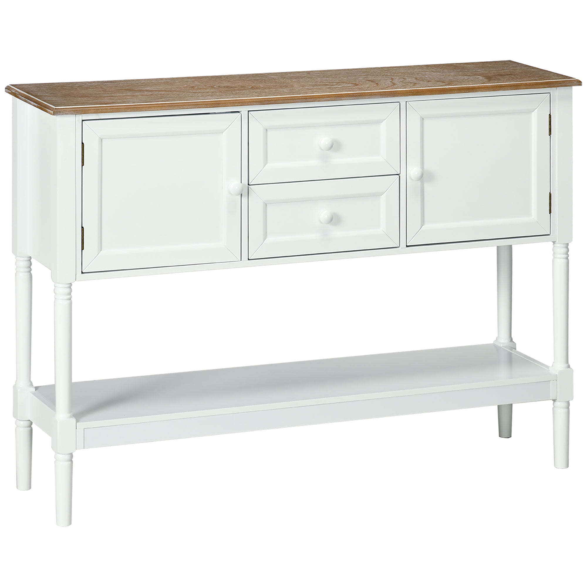 Homiyad Console Table with Drawers, Vintage Entryway Table with 2 ...