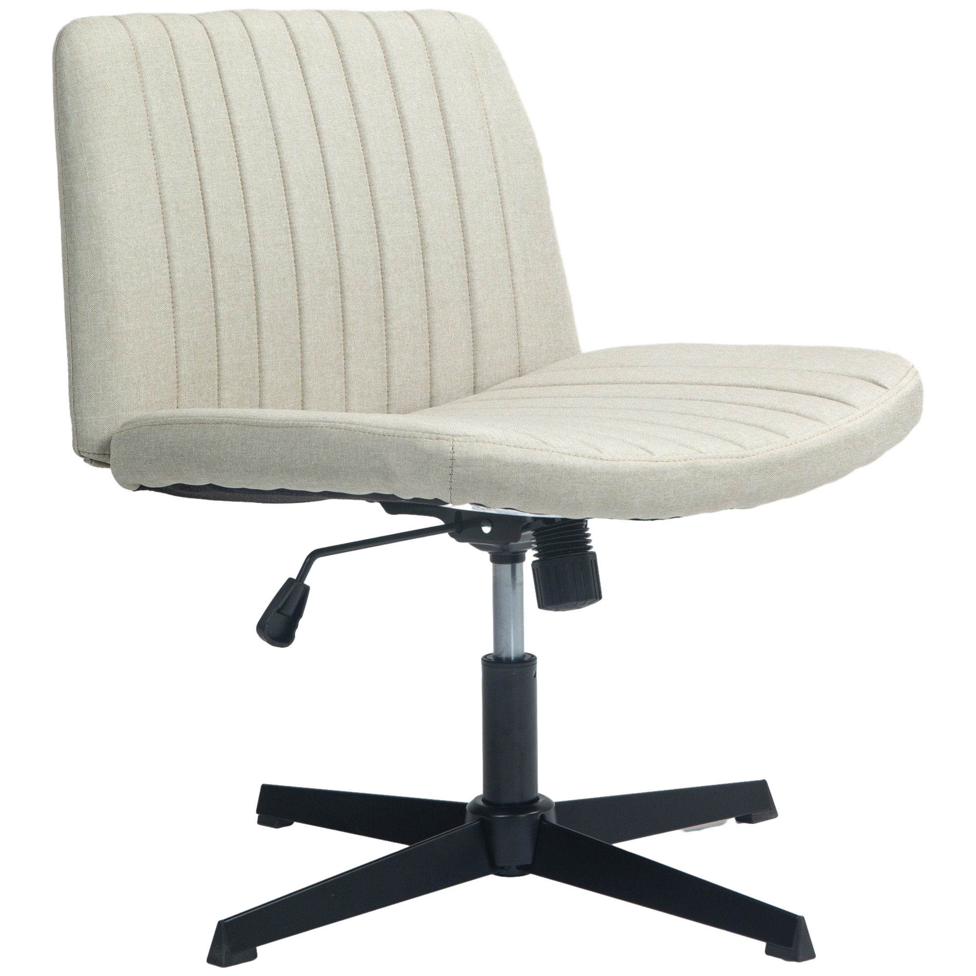 Homiyad Criss Cross Chair, Wide Armless Office Chair, Fabric Computer ...