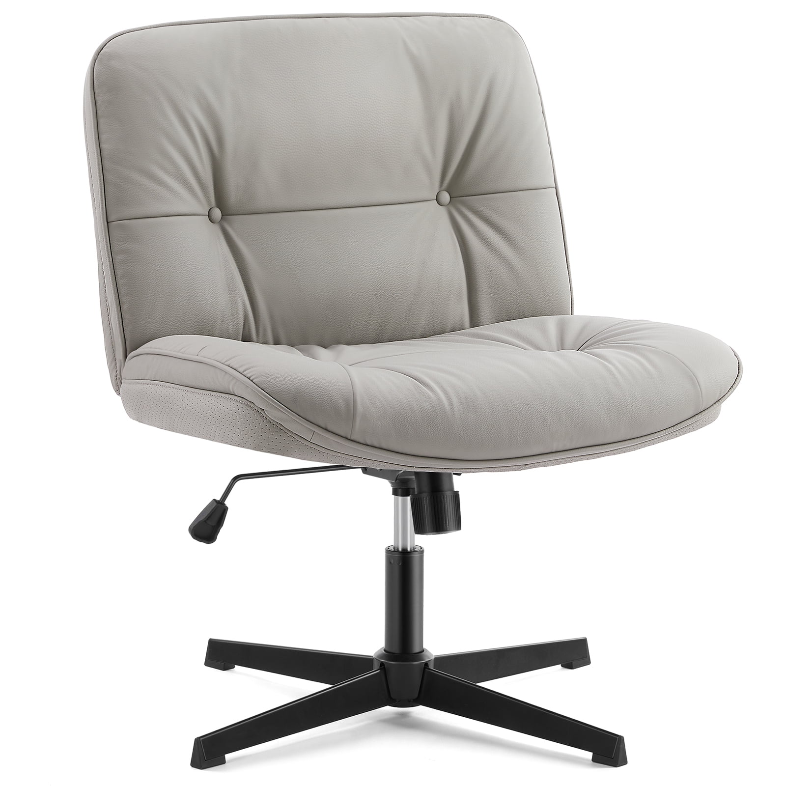 Homiyad Criss Cross Legged Chair, Armless Office Desk Wide Seat No ...
