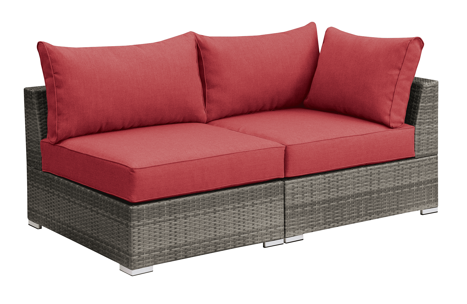 Homiyad Flat Resin Wicker, Resin Wood Platform Modular Sofa Set - 2pc ...