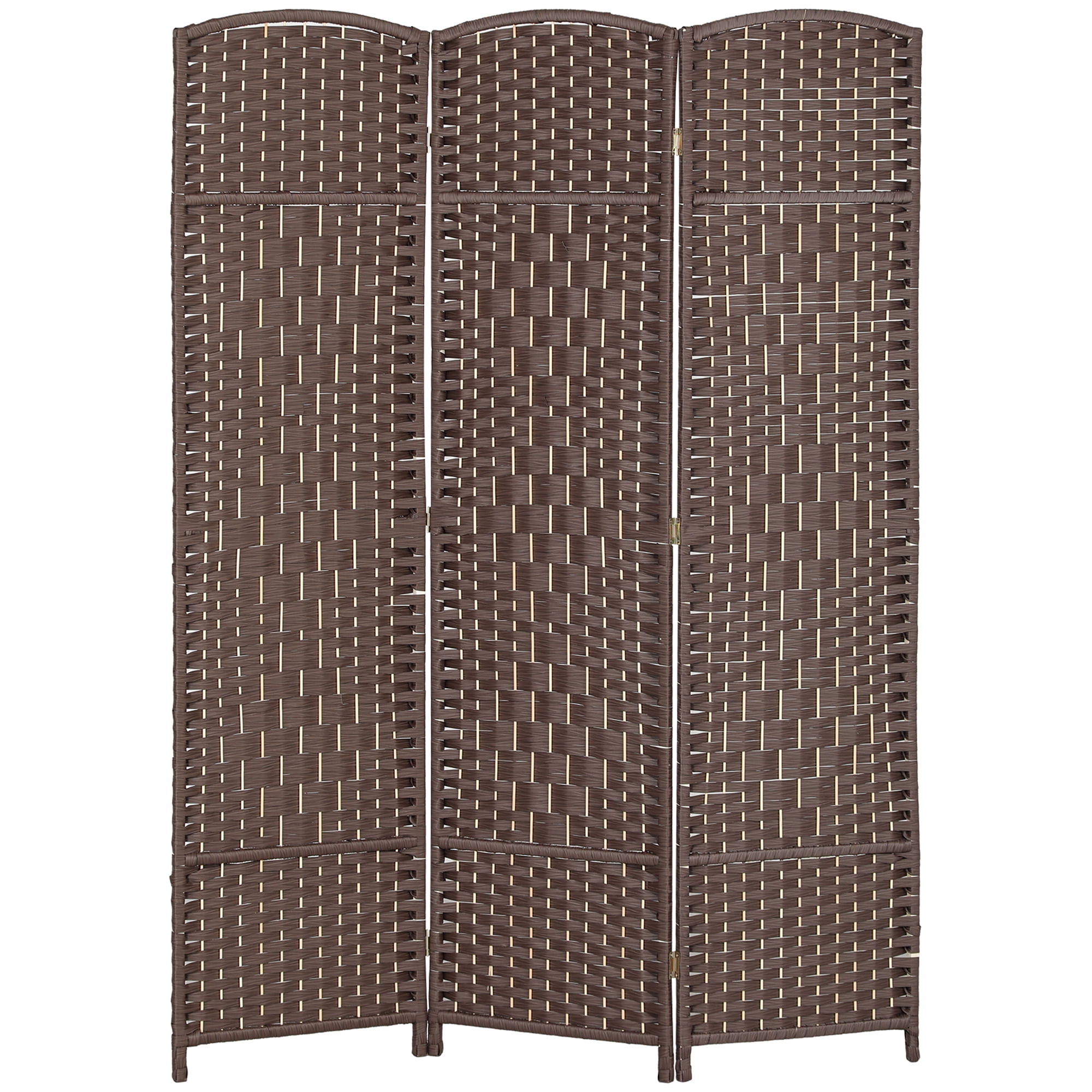 Homiyad Folding Room Divider Screen 3 Panel 6' Tall Privacy Screen ...