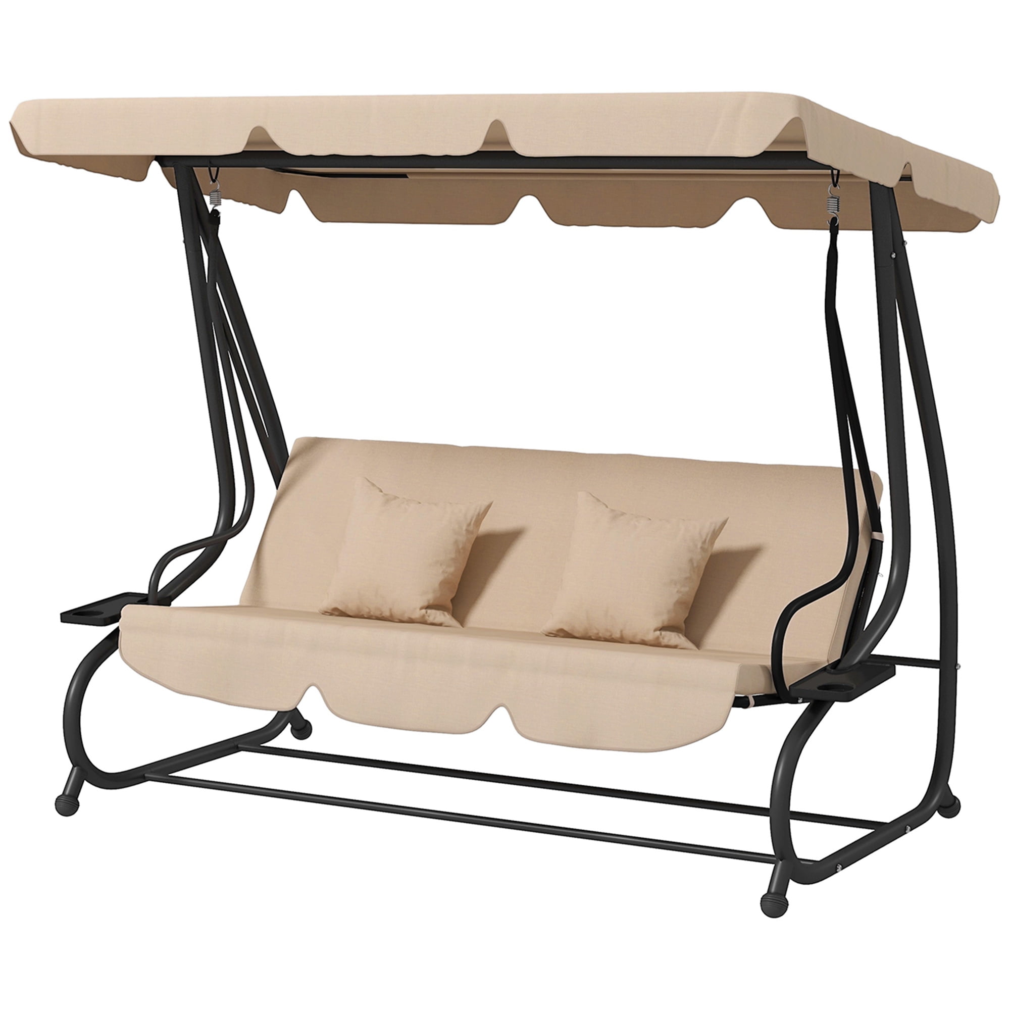 Homiyad Free Standing Swing Bench, Porch Swing with Stand, Adjustable ...