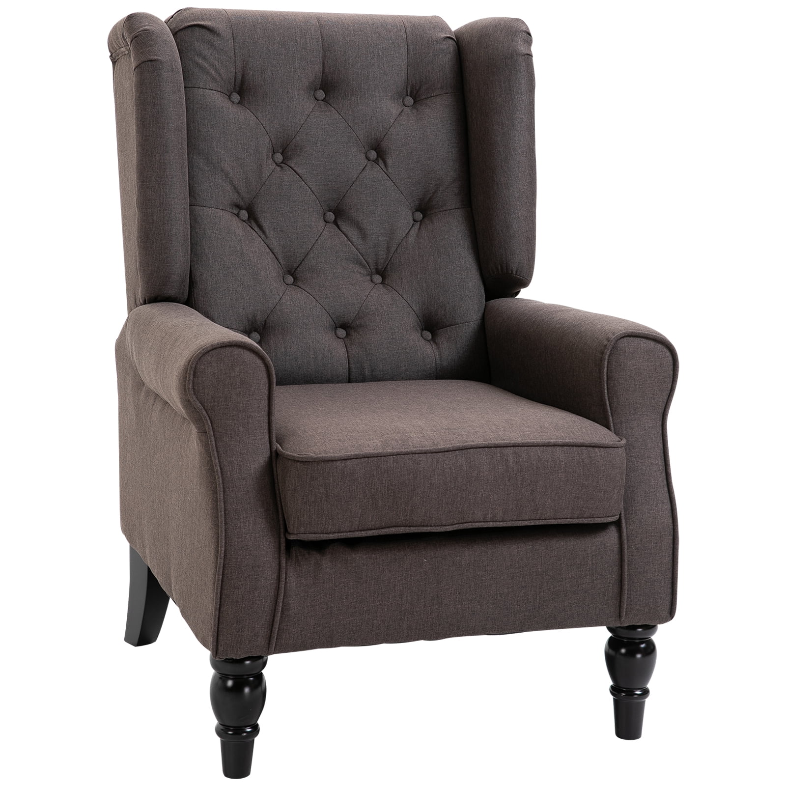 Homiyad Wingback Accent Chair for Living Room, Button-Tufted Lounge ...