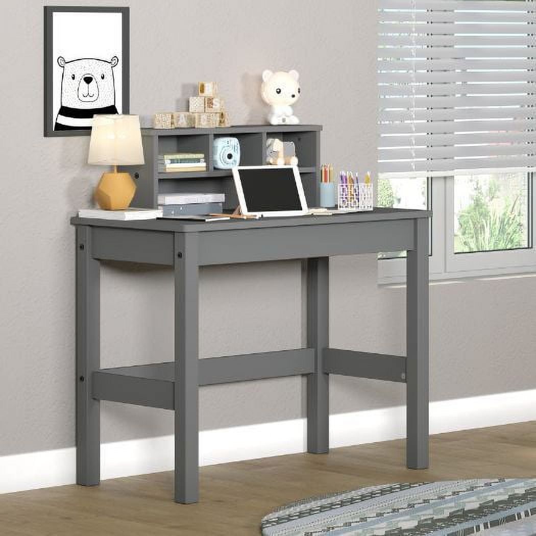Homiyad Writing Desk, Gray Finish - Walmart.com