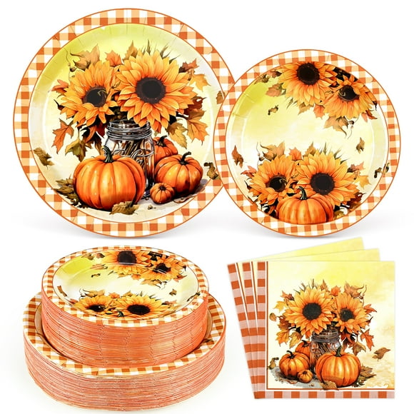 Fall Paper Plates Napkins