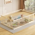 Homlux Large Wooden Baby Playpen with Gate, Adjustable Panel Play Yard ...