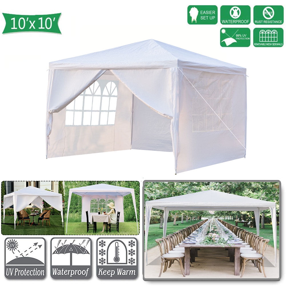 Pabby Yard 10'x10' Outdoor Tent, Waterproof Canopy with 4 Sides, Spiral ...
