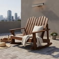 Hommoo 2-Person Outdoor Adirondack Rocking Chair, Weather-Resistant Fir ...