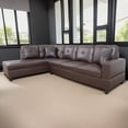 Hommoo 4 Seat Living Room Furniture Sets, Faux Leather Sectional Sofa ...