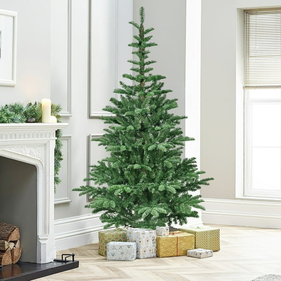 Hommoo 7FT Pre-Lit Christmas Tree: 400 Warm White LEDs, 941 Realistic ...