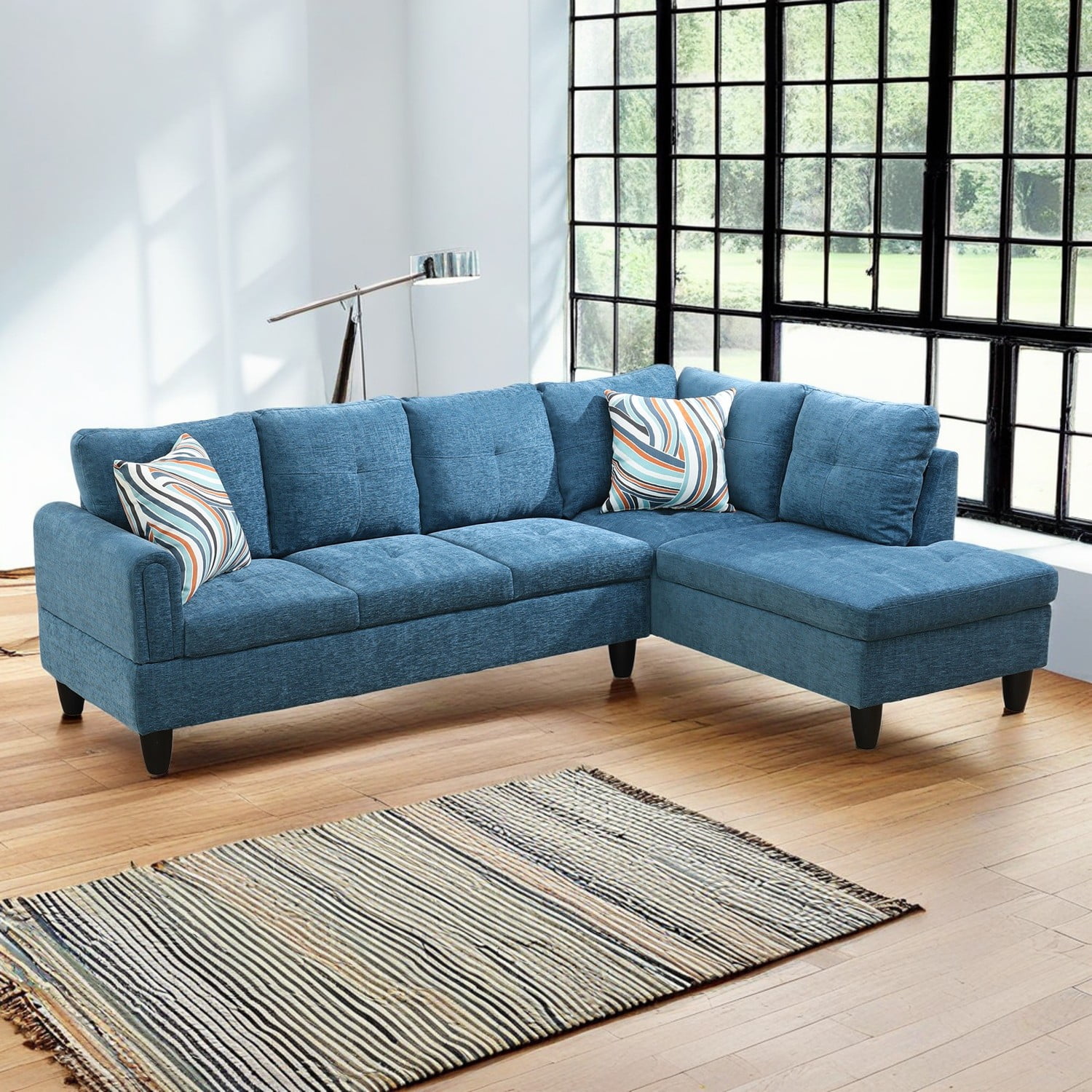 Hommoo Flannel Living Room Furniture Sets, 4-Seat Couches and Sofa Set ...