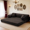Hommoo Modern Convertible Sleeper Sofa Couch Bed, Compressed Corduroy ...