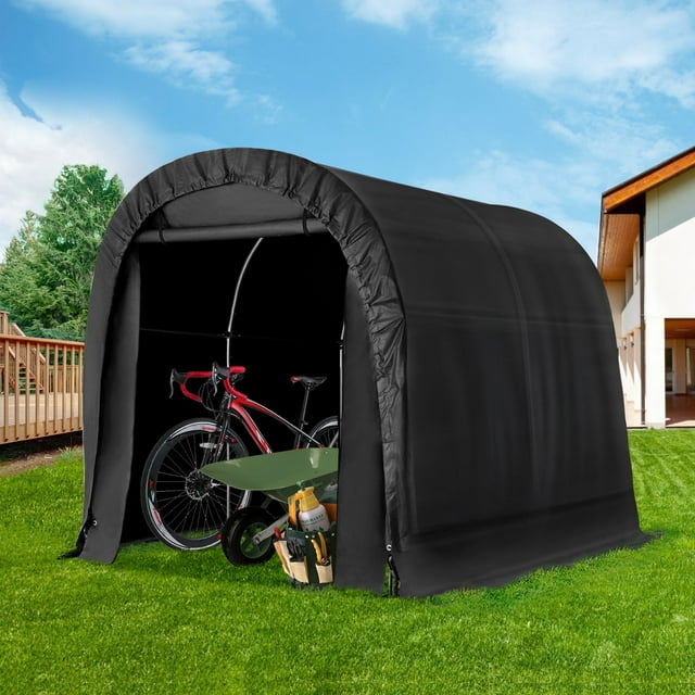 Hommow Heavy-Duty Outdoor Storage Tent, 7x8 FT, Portable Garage, Tool ...