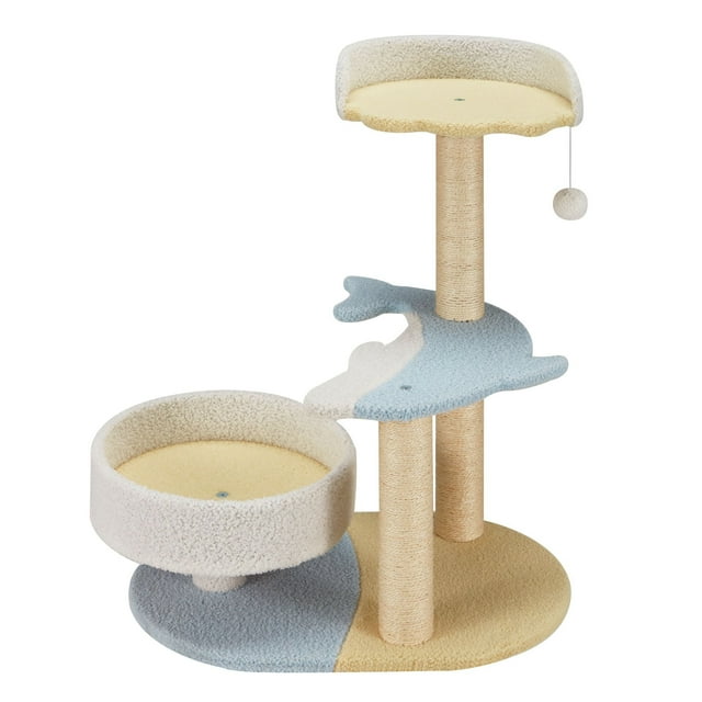 Hommow Dolphin Cat Tree 27 Multi Level Kitty Home With Scratching