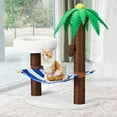 Hommow Cat Tree with Cat Hammock & Perch, Palm Tree Cat Scratching Post ...