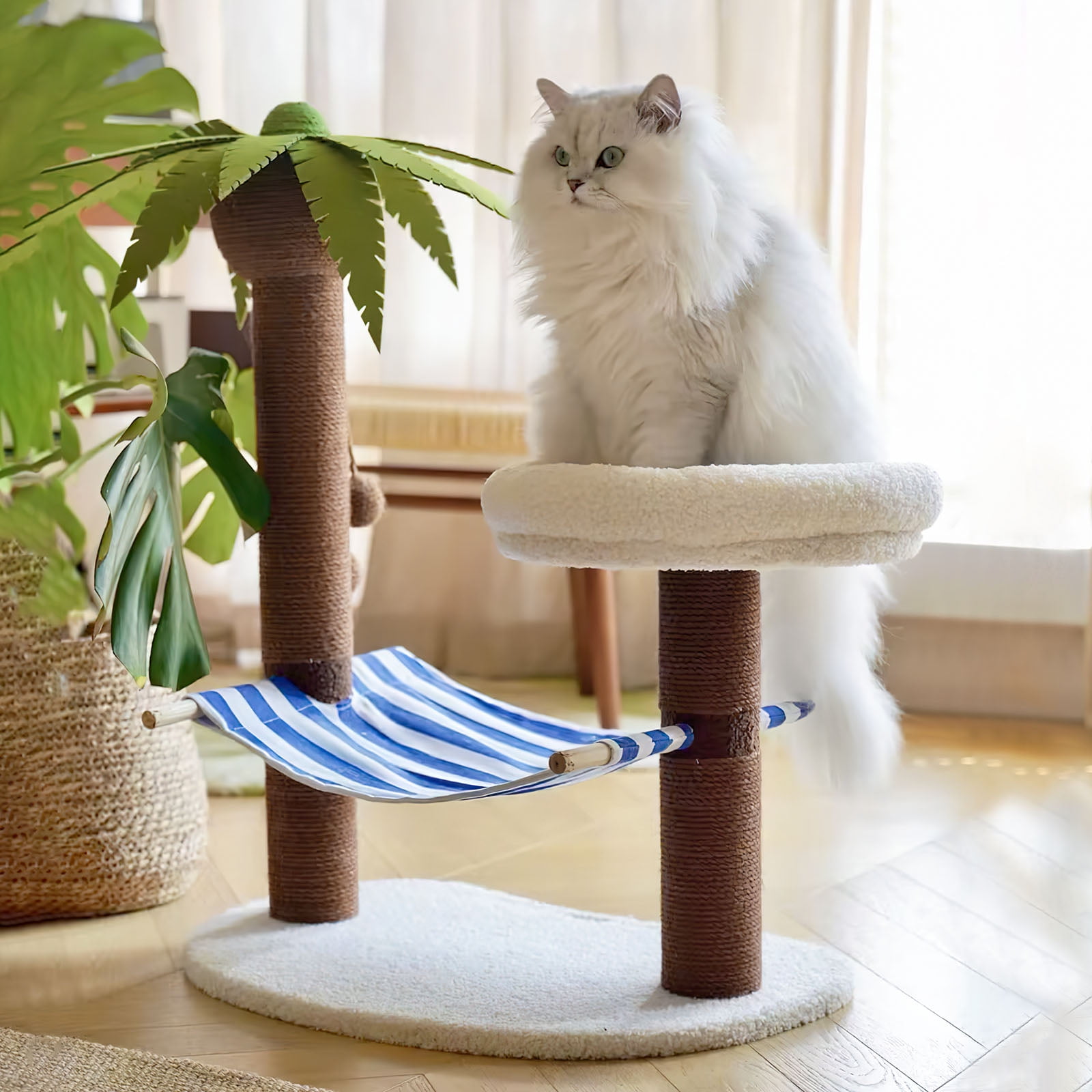 Armarkat Classic Cat Tree Model A6601, 66 inch Saddle Brwon W/White Paw ...