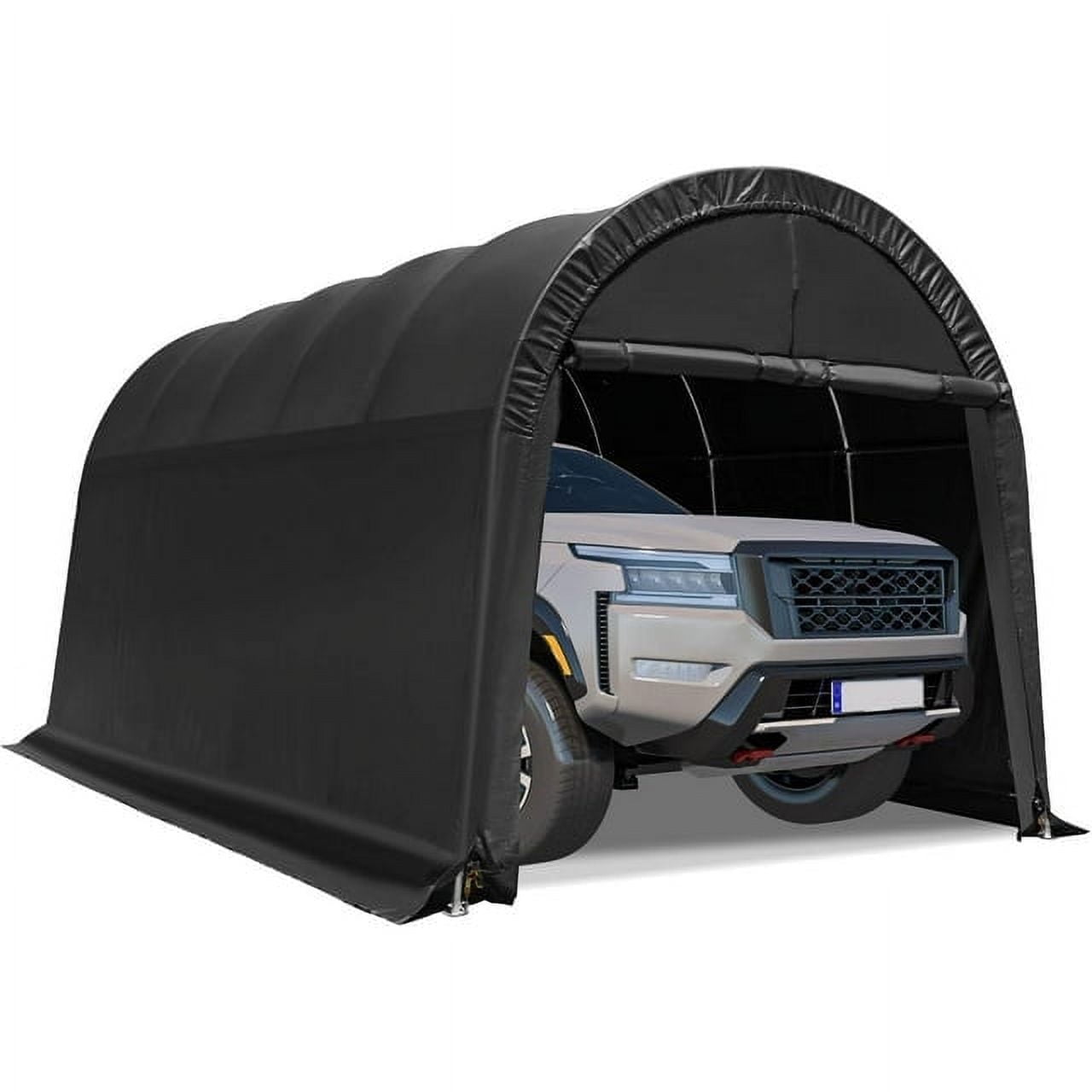 Hommow 12' x 20' x 9.8' Large Covered Mobile Garage, Heavy Duty All ...