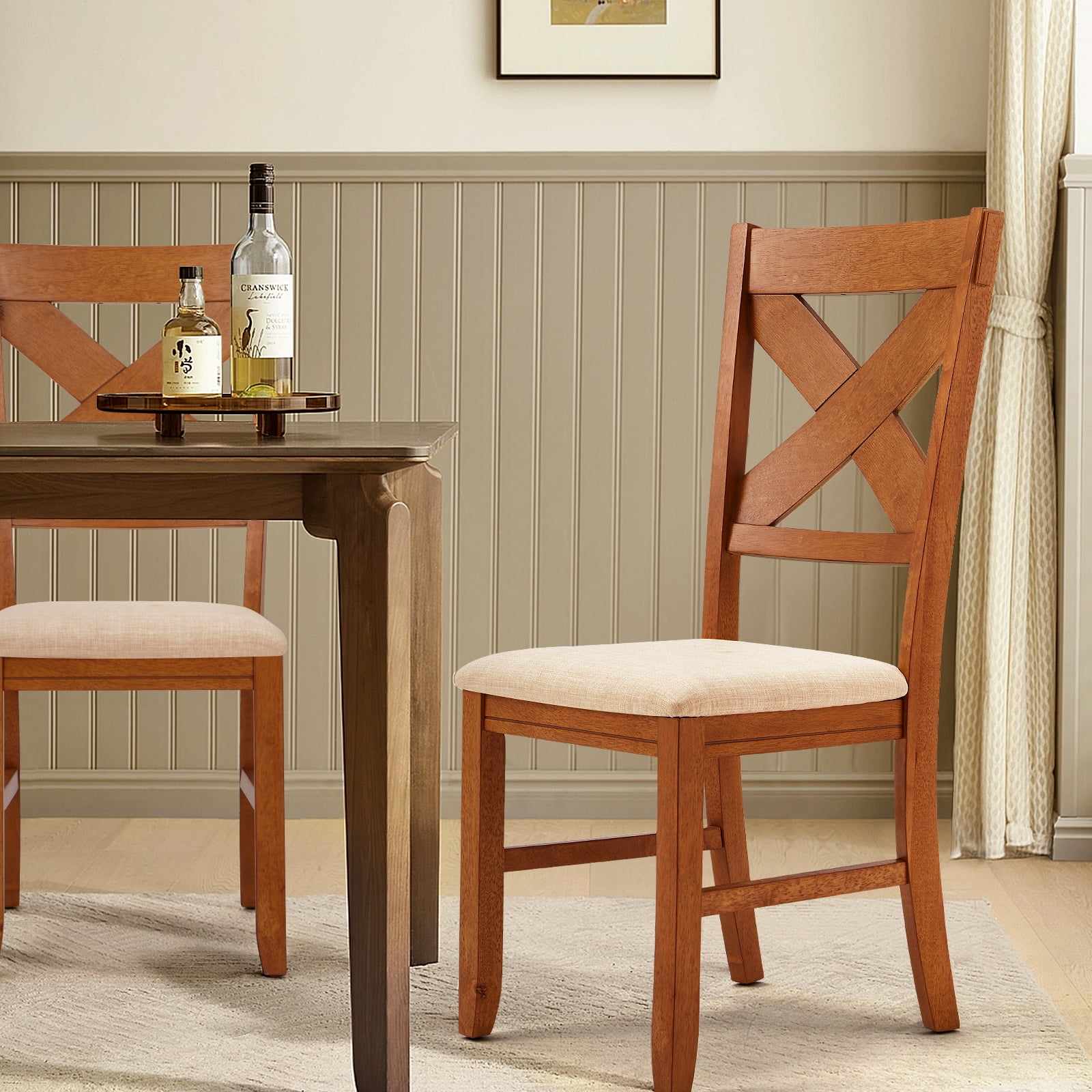 Hommow Upholstered Dining Chairs with Non-slip Feet, Side Chairs for ...