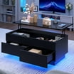 Manxile Rustic Lift Top Coffee Table, 4 in 1 Multi-Function Convertible ...