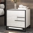 Free Shipping! Hommpa LED Nightstand 2 Drawer Modern Bedside Table 3 ...
