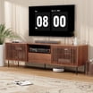 Mid-Century Modern TV Stand, Media Console with 4 Storage Compartments ...