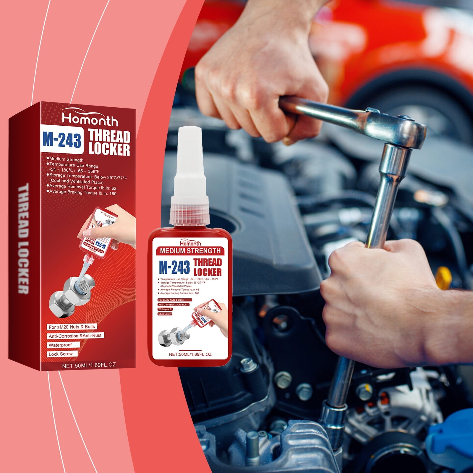 Homonth Automotive Thread Lock Sealant Automotive Special Anti-Rust ...