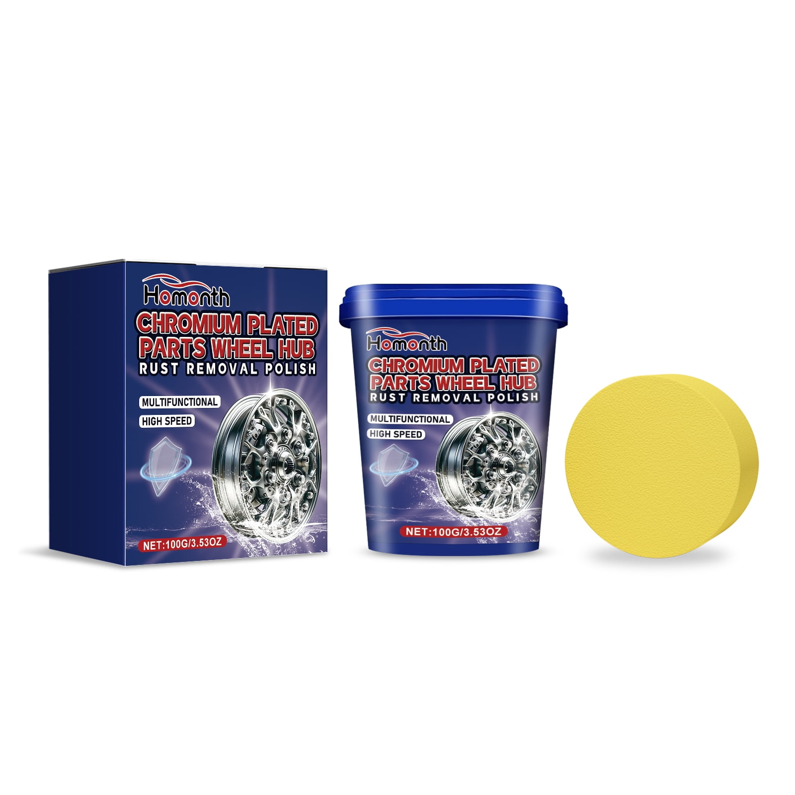 Homonth Chromium Plated Parts Wheel Hub Rust Removal Polish, Tire Hub ...