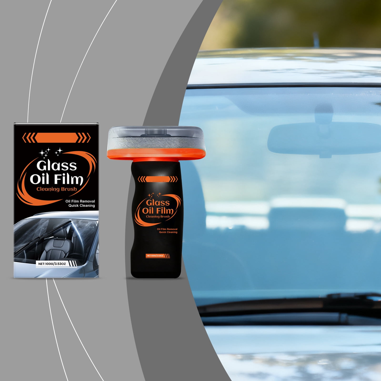 Homonth Glass Cleaning Brush For Car Window Glass Decontamination, 100G ...