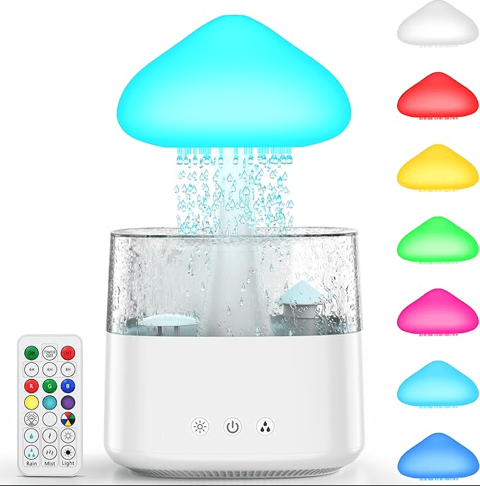 Homora Cloud Humidifiers 450ML Water Drip Mushroom Humidifiers with ...