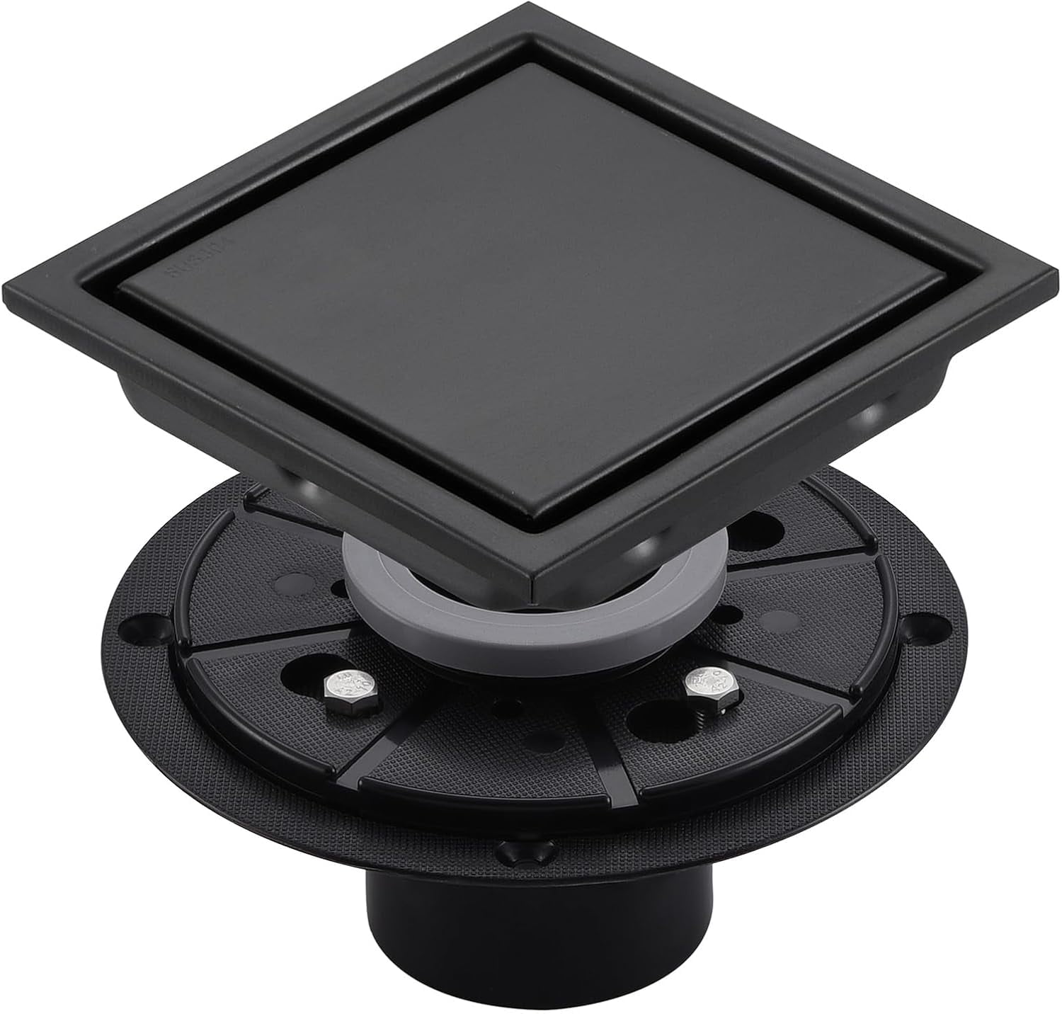 Homora Floor Drain Matte Black, 304 SUS Stainless Steel Square Drain ...